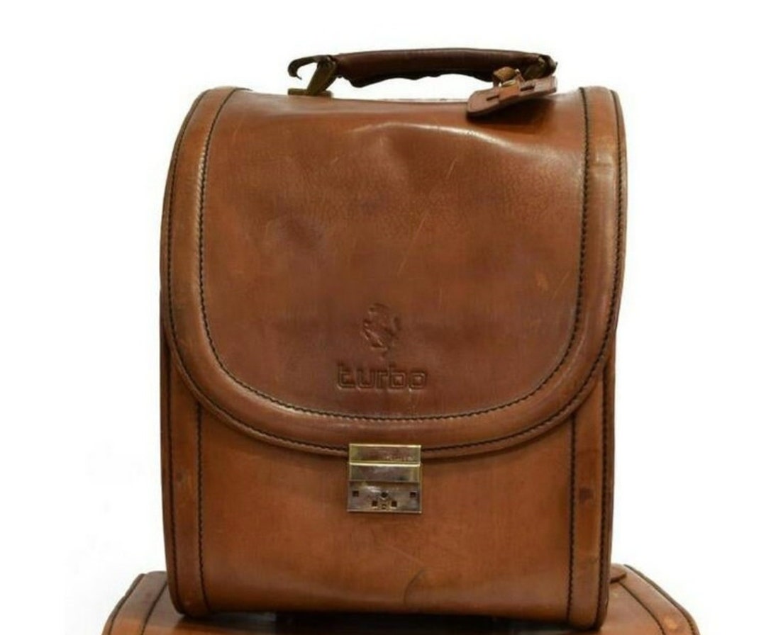 Vintage Ferrari Turbo Cuoio Schedoni Modena Italian Brown Leather Car ...