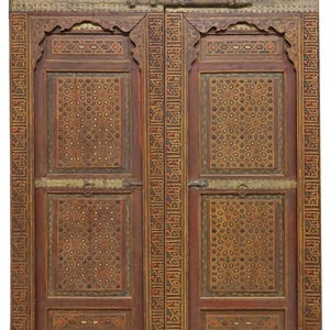 Large Antique Moroccan Architectural Salvage Doors - Iron Mounted ...