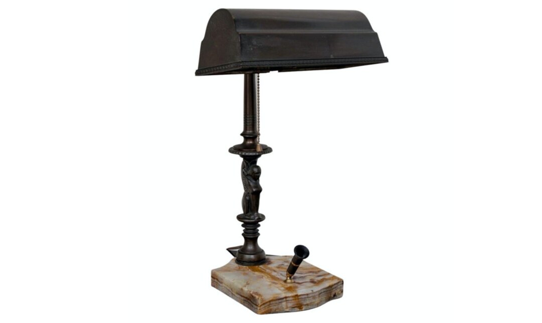 1920s Amronlite Sheaffer Fountain Pen Banker's Style Desk Lamp Deluxe ...