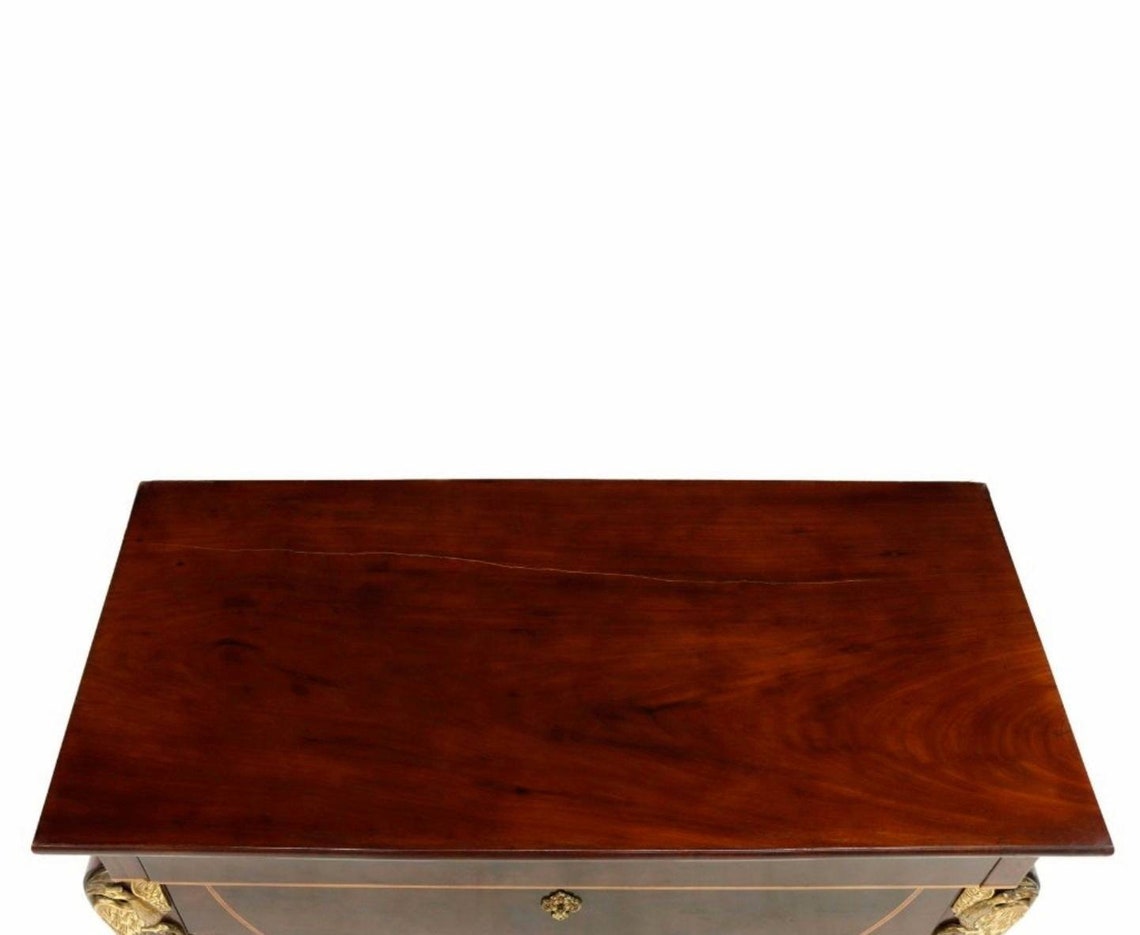 19th Century Spanish Fernandino Empire Style Carved Giltwood Bombe ...