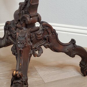 Antique Venetian Grotto Rococo Pedestal Table / Candle or Plant Stand ...