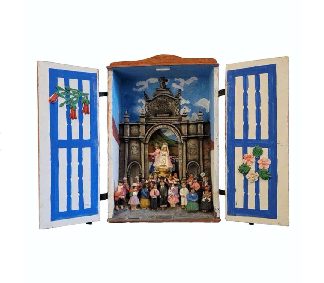 Vintage Latin American Retablo Diorama Religious Folk Art Sculpture - Etsy