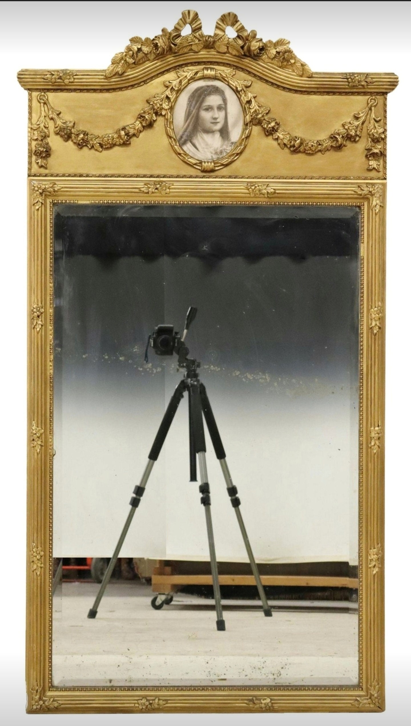 Tall Antique French Louis XVI Style Carved Giltwood Mirror - Etsy