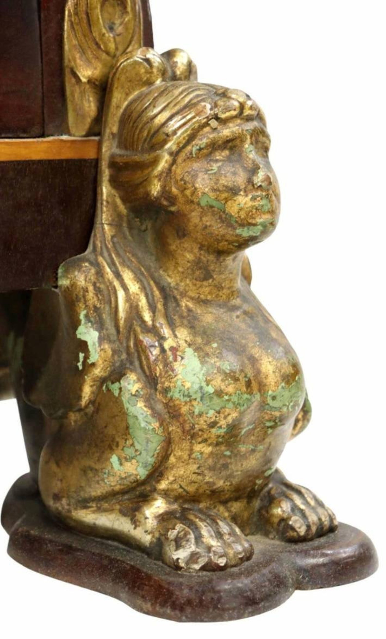 19th Century Spanish Fernandino Empire Style Carved Giltwood Bombe ...