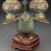 Antique Chinese Qing Dynasty Cloisonne Enamel & Gilt Bronze Bird Censer ...