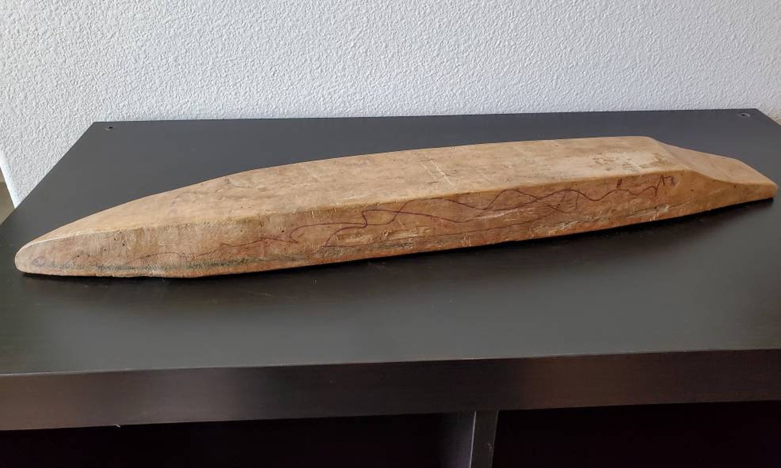Indonesian Antique Carved Dugout Canoe Model, Sepik River Region Papua ...