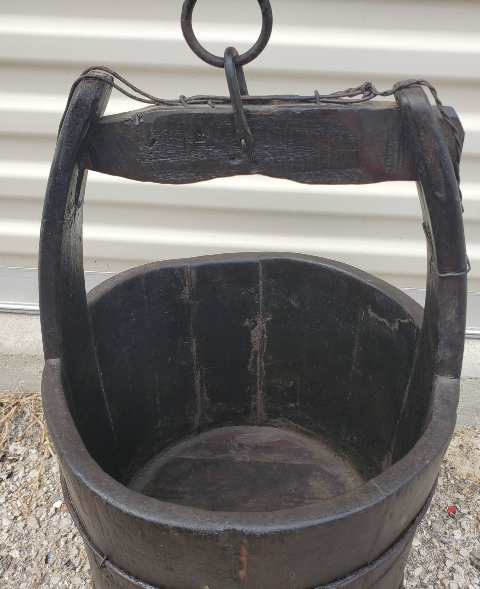 Rustic Antique Iron Bound Wooden Well Water Bucket From the - Etsy