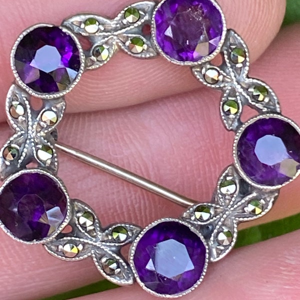 Purple Brooch - Etsy