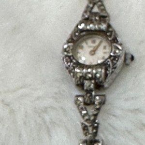 Rotary Vintage Ladies Marcasite Art Deco Style 17’ Jewels Mechanical ...