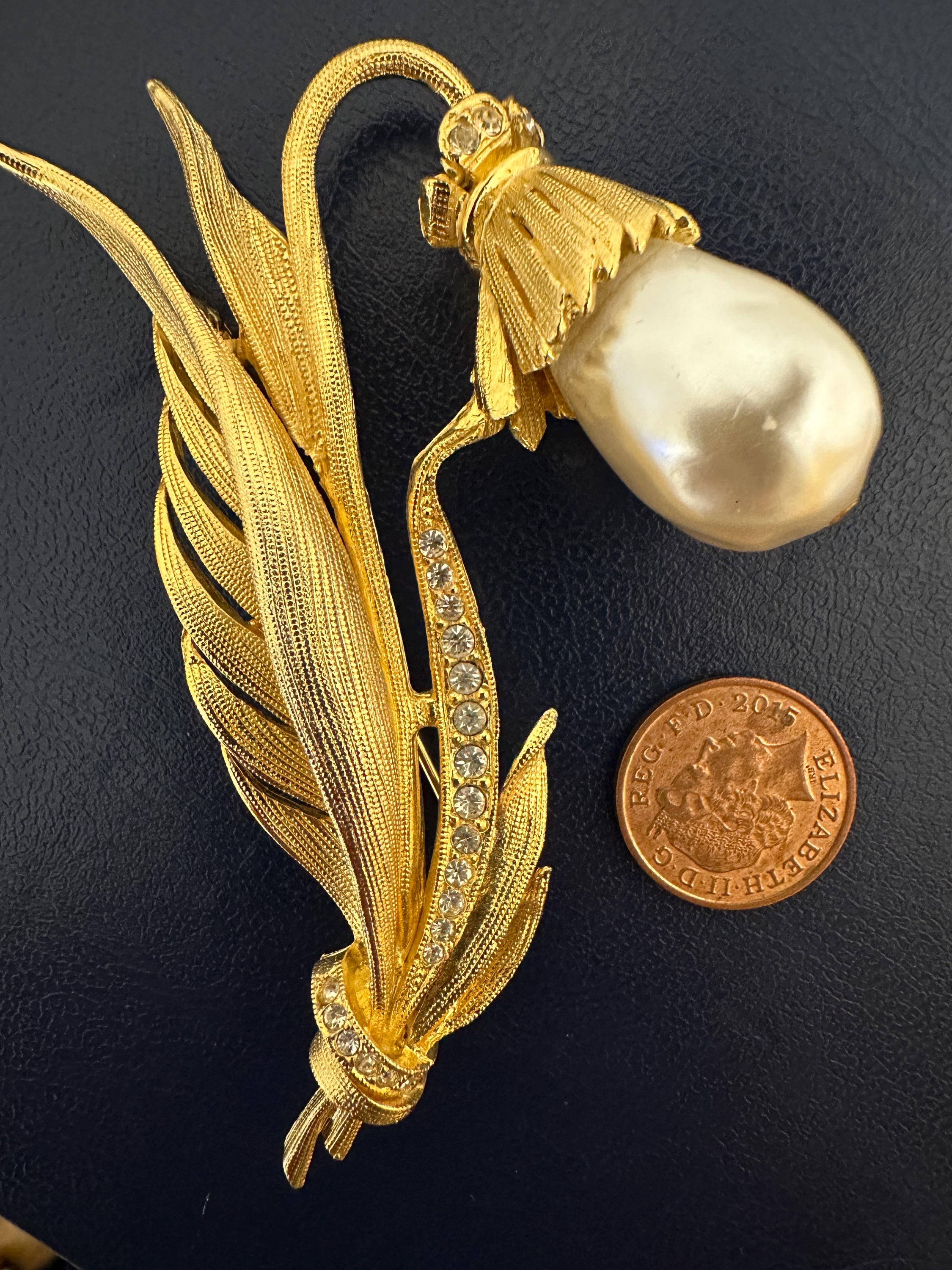 Large Brooch by Ivana Trump, Signed, C1990s Gold Plated Statement Piece ...
