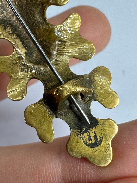 Kalevala Koru vintage Bronze Brooch pin Finland Scand… - Gem