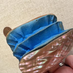 Miniature Vintage/antique Mother of Pearl/abalone Coin Purse Chatelaine ...
