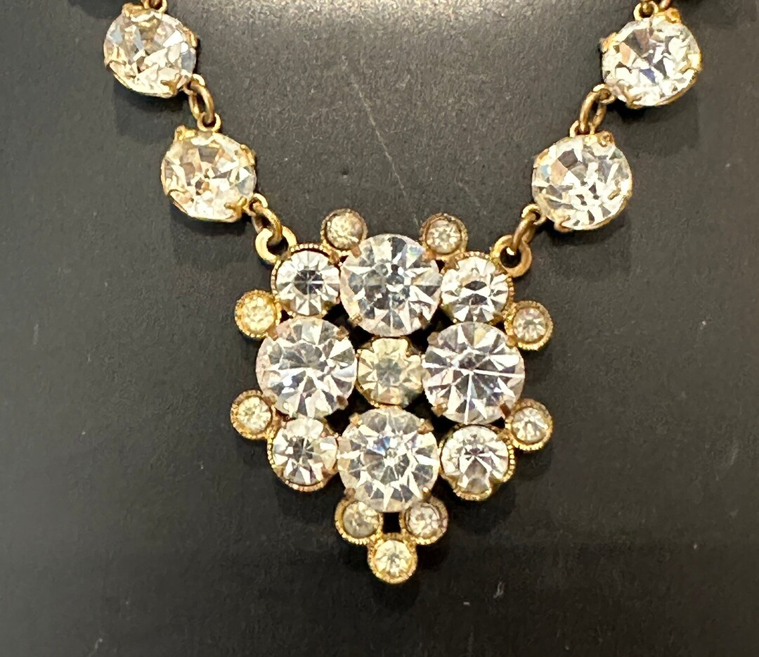 Vintage Super Sparkling Art Deco Paste Necklace - Etsy
