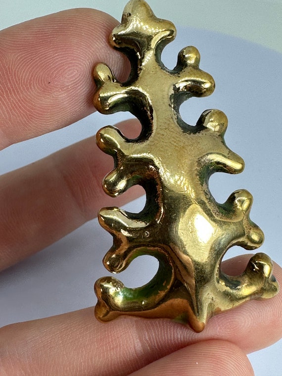 Kalevala Koru vintage Bronze Brooch pin Finland Scand… - Gem