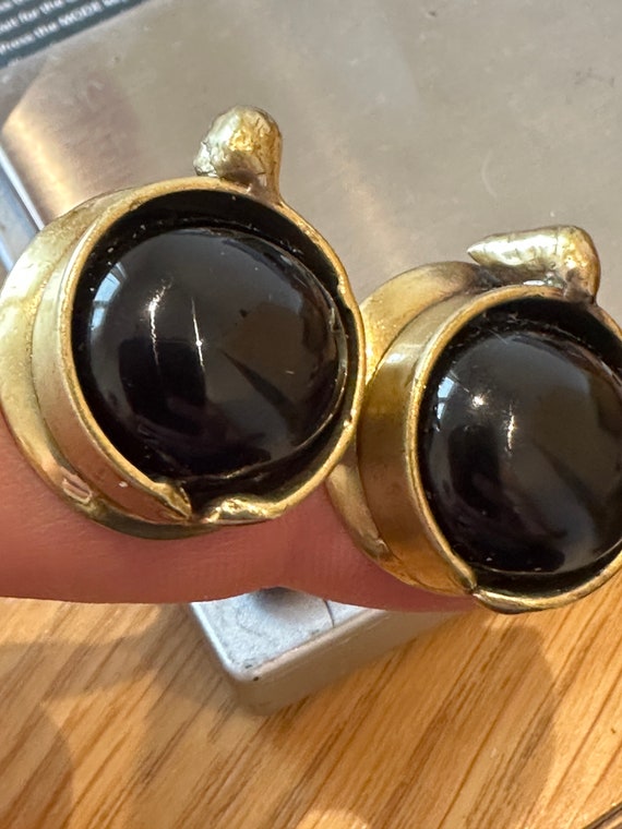 Unusual Brutalist Mid Century circle copper and black… - Gem