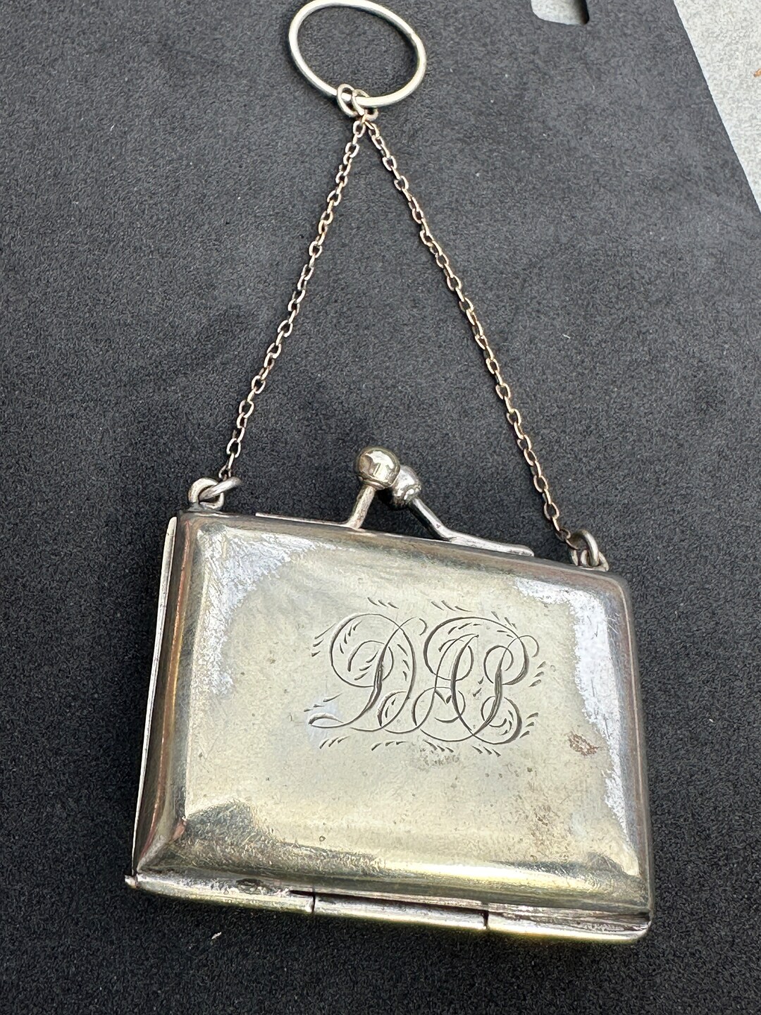 Miniature Vintage EPNS Silver Plated Metal Coin Purse Chatelaine C1910 ...