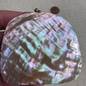 Miniature Vintage/antique Mother of Pearl/abalone Coin Purse Chatelaine ...