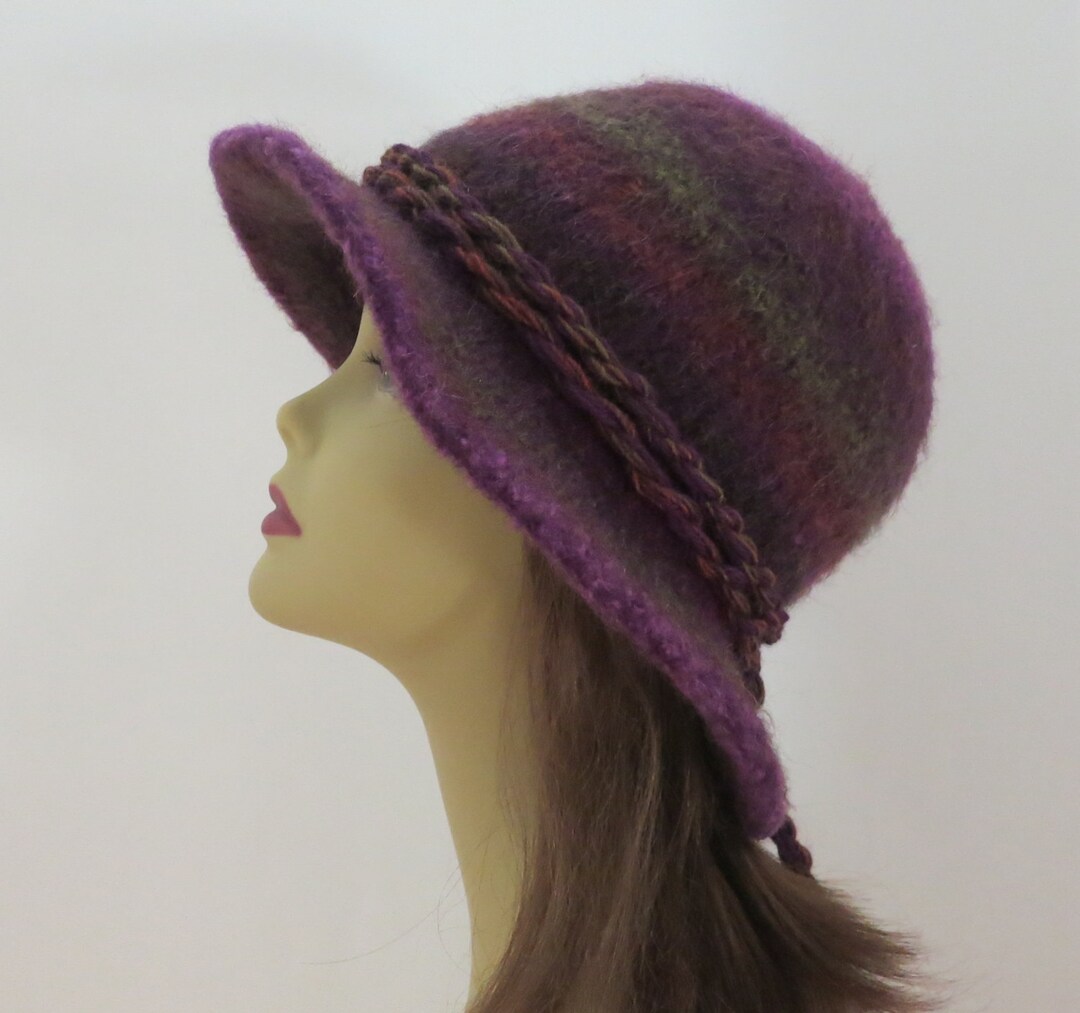 Felted Hat Pattern Flat Brim Hat, Knitting Pattern, Felting Pattern ...