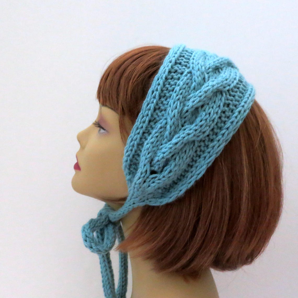 Knitting Pattern Vintage Permelia Fanchon Bonnet Half Hat - Etsy