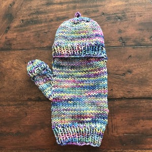 Mitten Knitting Pattern, Convertible Mittens, Flip Top Mittens, Worsted ...