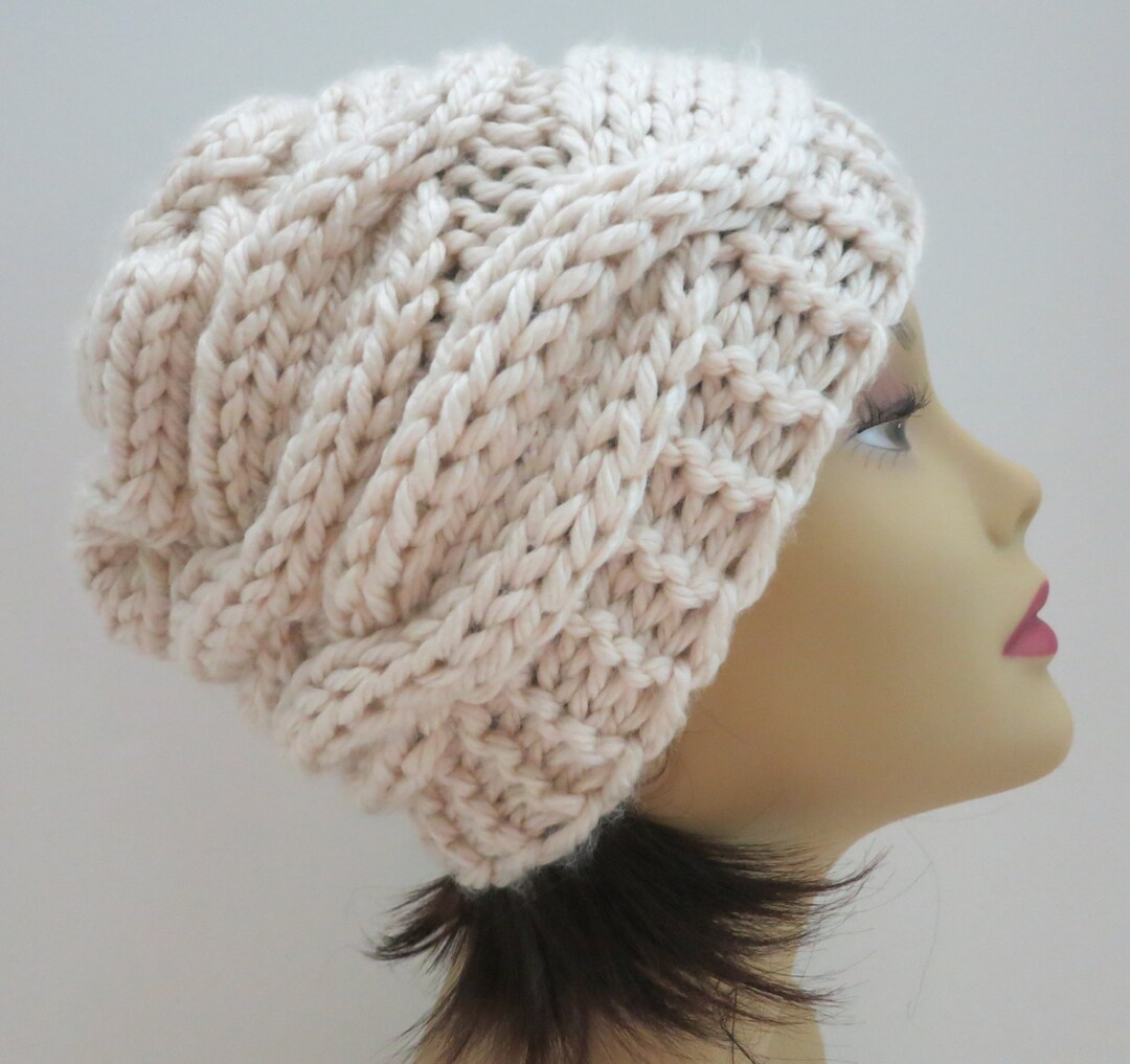 PDF 160 the Cayden Hat - Knitting Pattern, Semi Slouchy Hat, Cable Hat ...