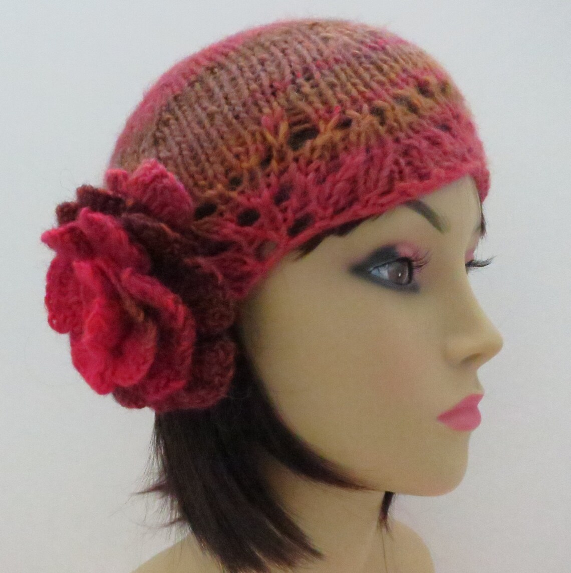 Hat Knitting Pattern With Flower - Etsy