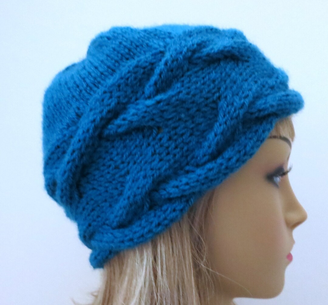 Two Patterns, Headband and Hat, French Braid Hat, Knitting Pattern, PDF ...