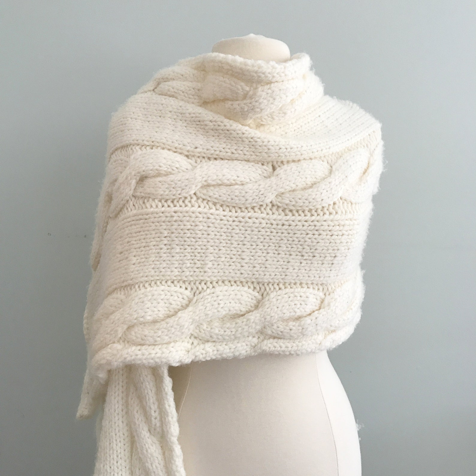 Cable Wrap Shawl Knitting Pattern This is a Knitting Pattern | Etsy