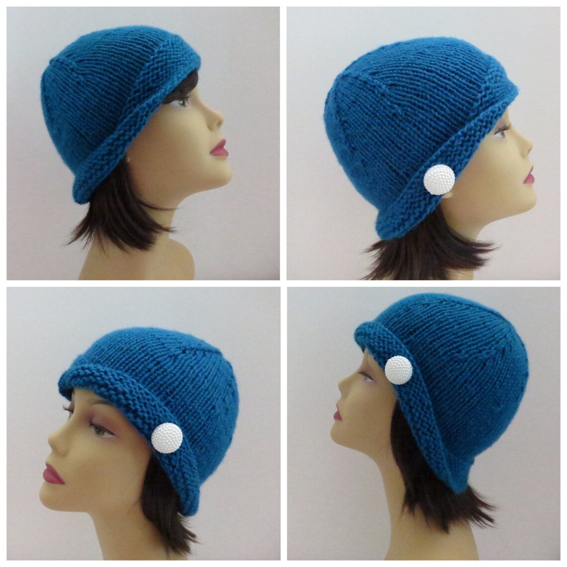 PDF 173 Vintage Flapper Hat, Vintage, Knit Hat Pattern A Great Beginner ...