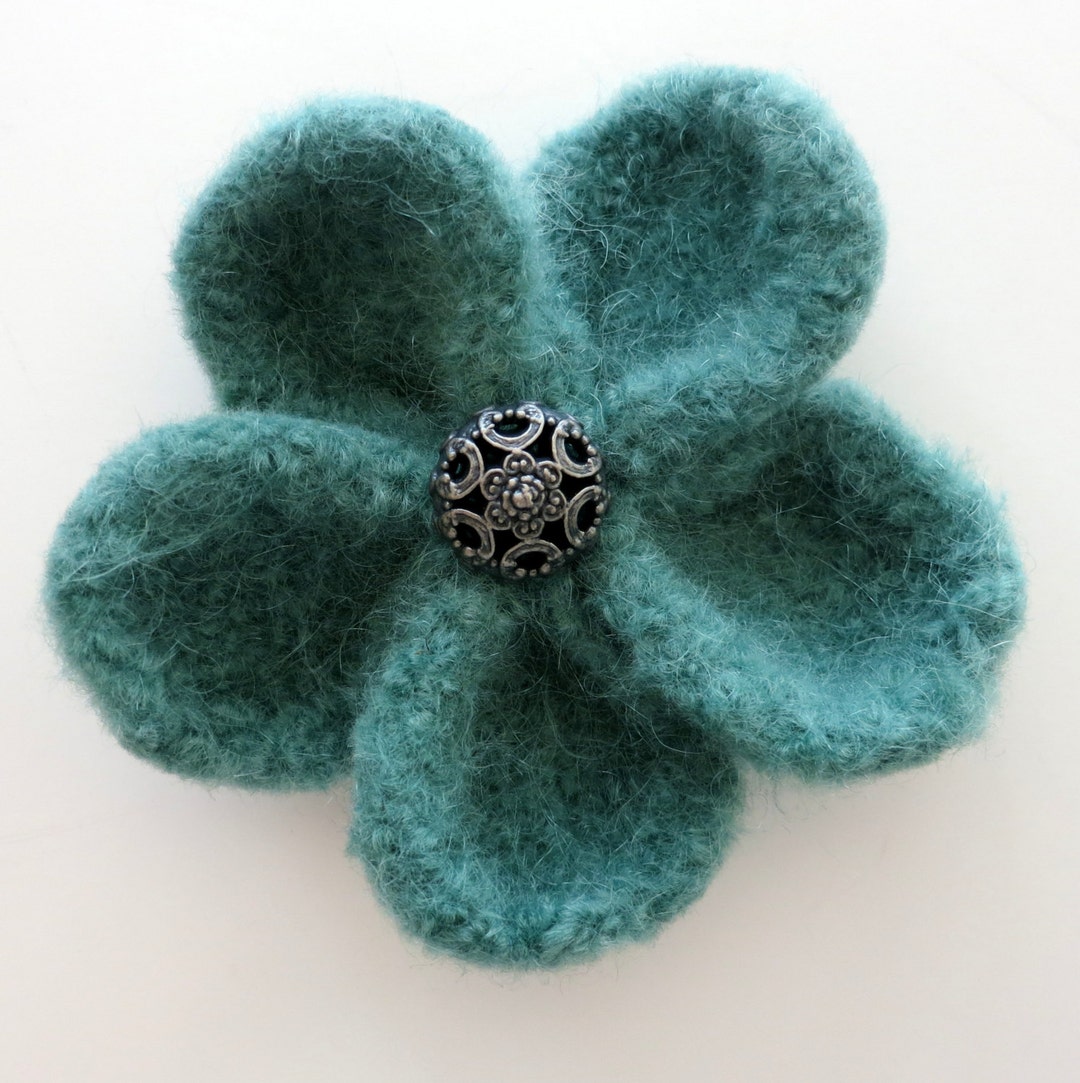 Felted Flower Knitting Pattern Posy Knit and Felt Flower - Etsy
