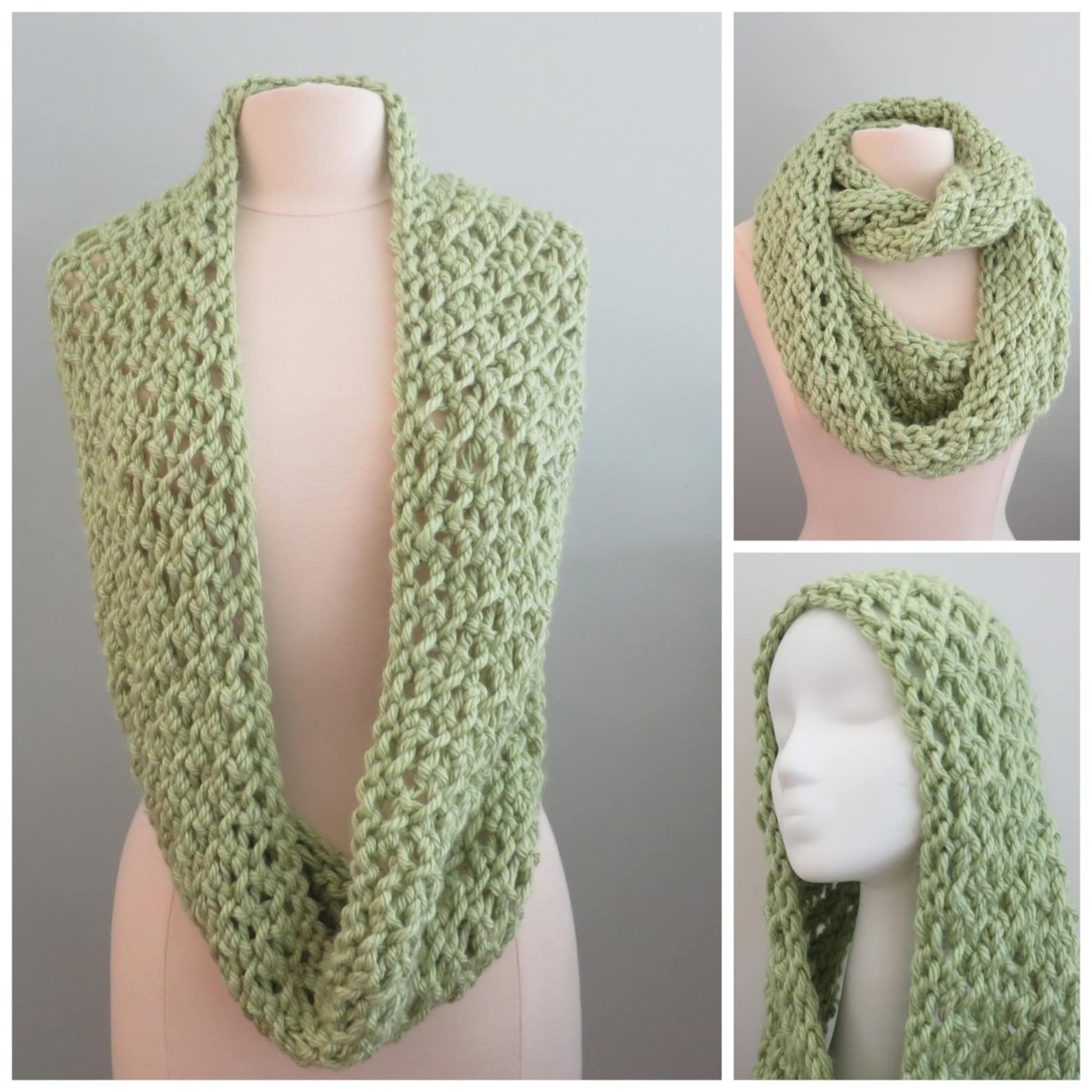 Scarf, Knitting Pattern, Cowl , Infinity Scarf, - Etsy