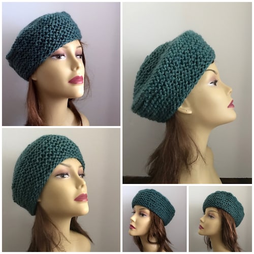 Hat Knitting Pattern French Toque Beanie Stash Buster - Etsy