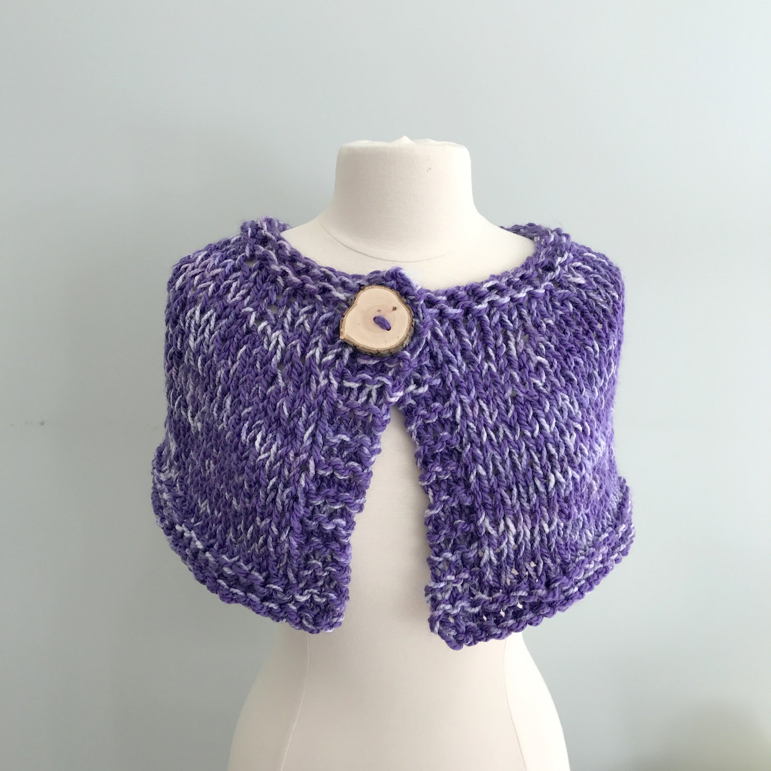 Knitting Pattern Shoulder Cape Bulky Stash Buster, Cape, Wrap, Winter ...