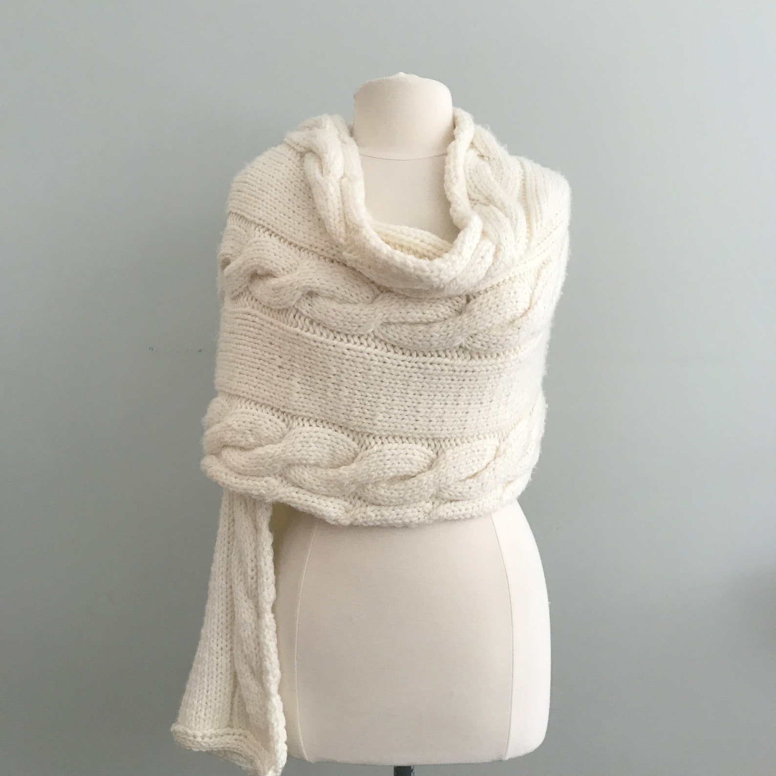 Cable Wrap Shawl Knitting Pattern This is a Knitting Pattern - Etsy