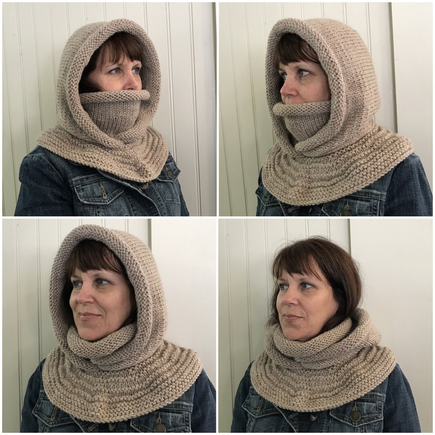 Hat Knitting Pattern, Hood Knitting Pattern, Arctic Chill Hat and ...