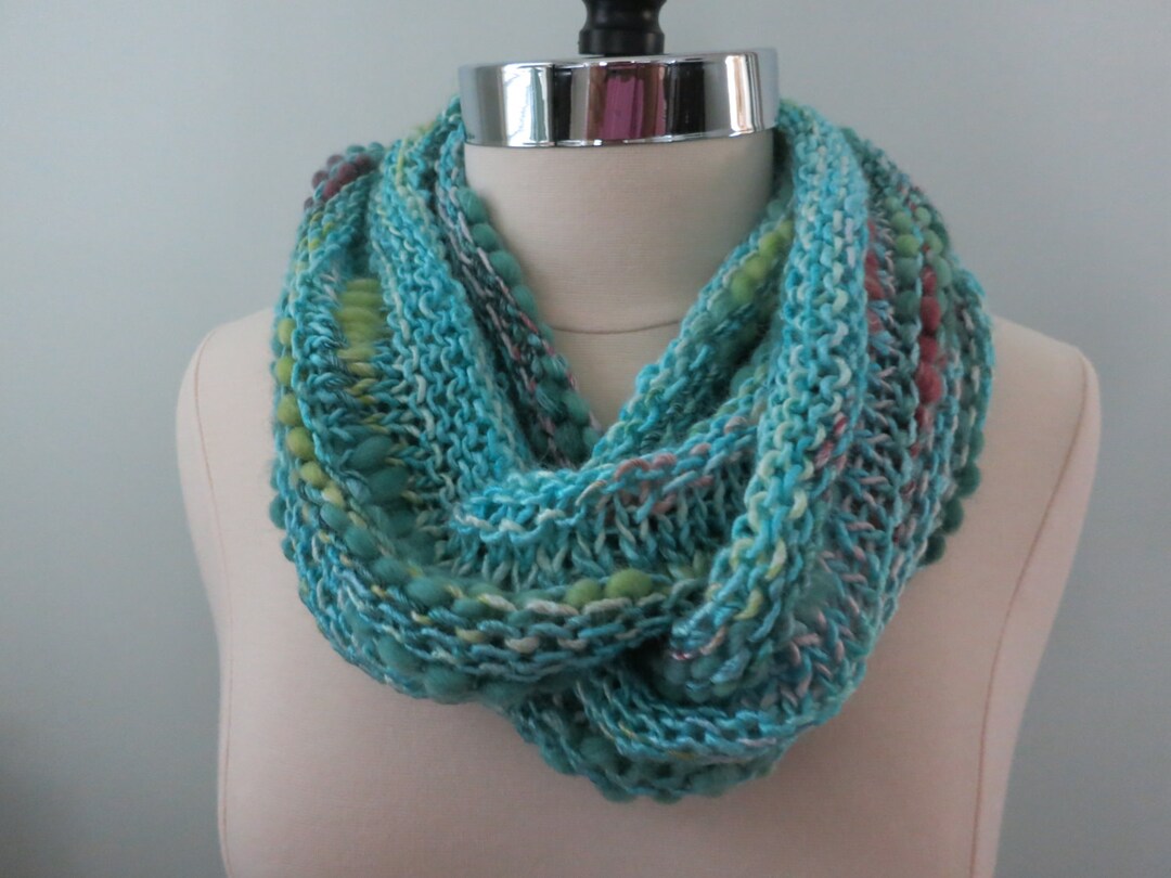 Knitting Pattern for Bamboo Bloom Yarn Infinity Scarf, Cowl - Etsy