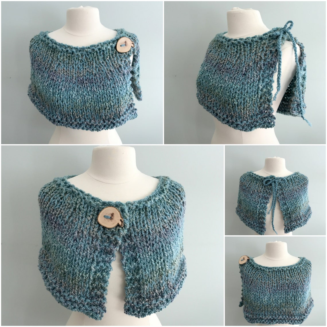 Knitting Pattern Shoulder Cape Bulky Stash Buster, Cape, Wrap, Winter ...