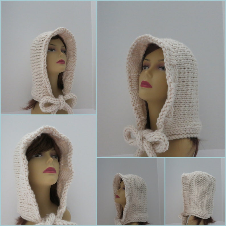 Hat Knitting Pattern Winter Hat Bonnet - Etsy