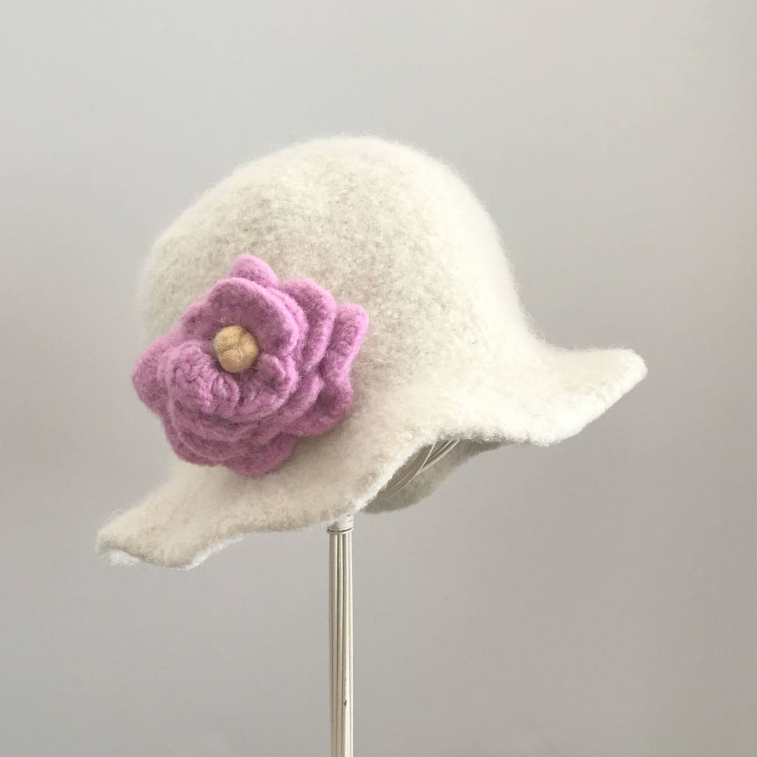 Boho Felted Hat Pattern, Knit and Felt Hat, Felt Hat Pattern, Floppy ...