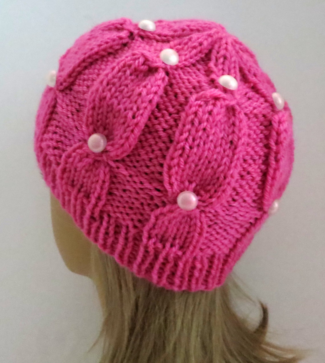PDF No. 149 Knitting Pattern Hat Pippi Hat Lace Hat Pompom Hat, Button ...