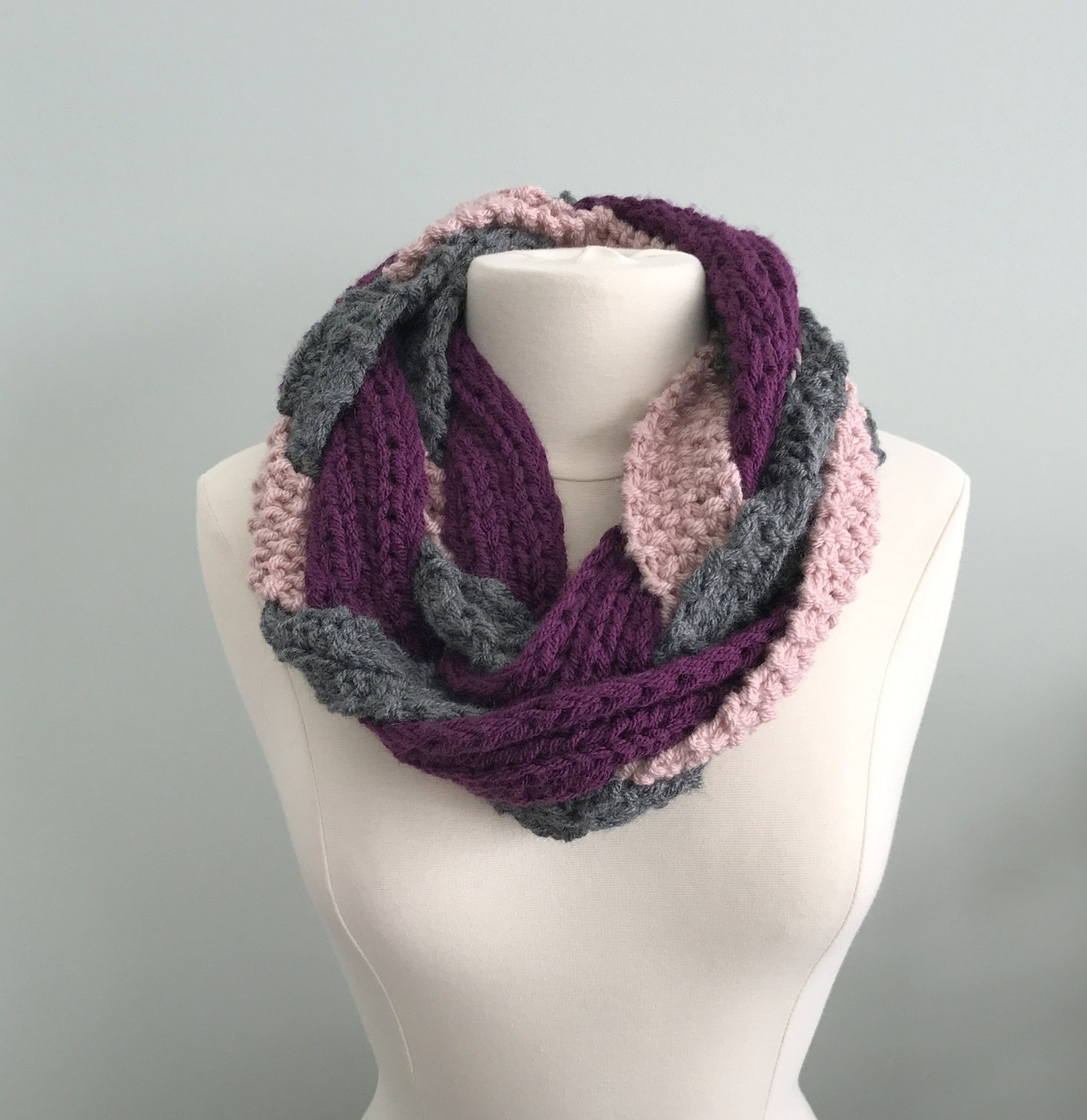 Cowl Knitting Pattern, Challah Braided Cowl, Bulky Yarn, Trending - Etsy