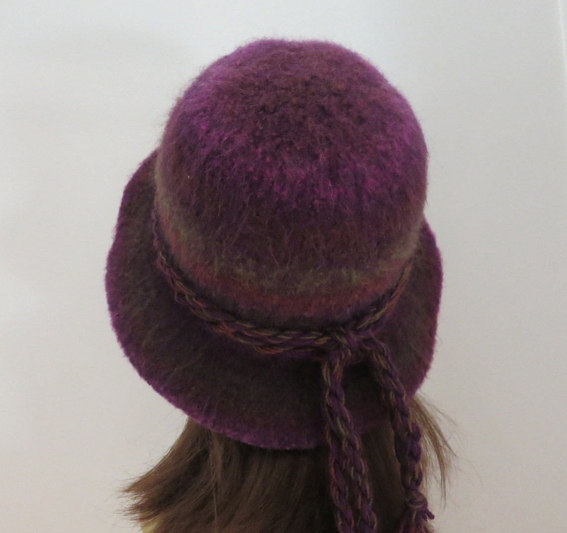 Felted Hat Pattern Flat Brim Hat Knitting Pattern Felting | Etsy