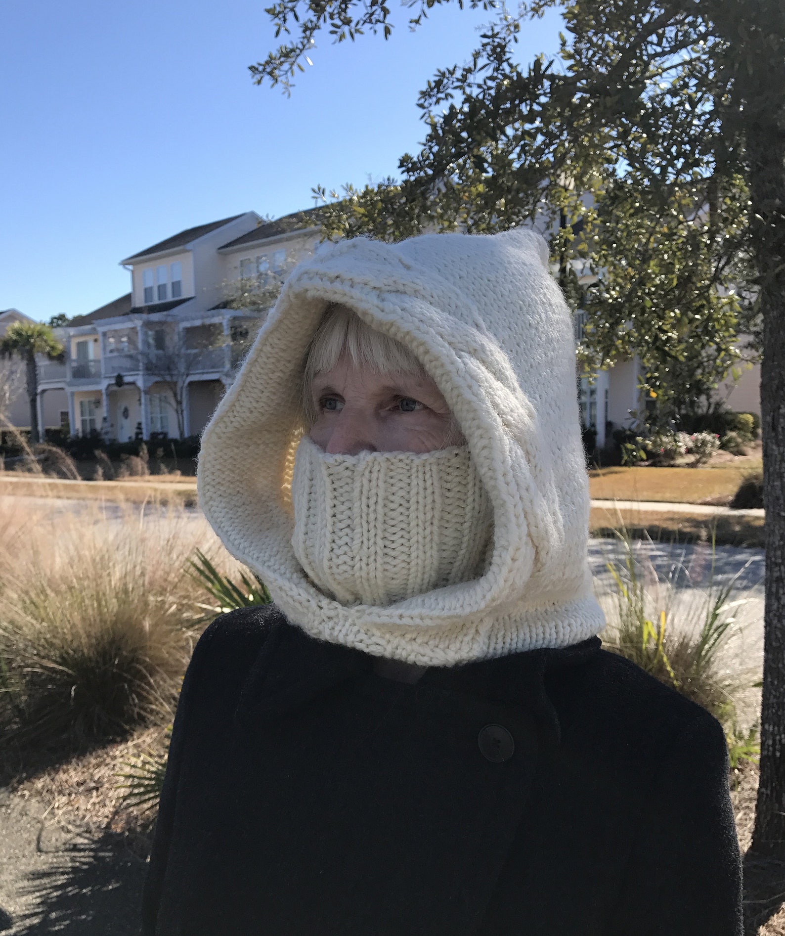 Knitting Pattern Alpine Frost Hoodie Cowl Hat Pattern Cowl | Etsy