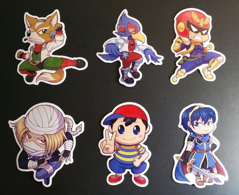 Super Smash Bros. 8 X 8 Cm Stickers - Etsy
