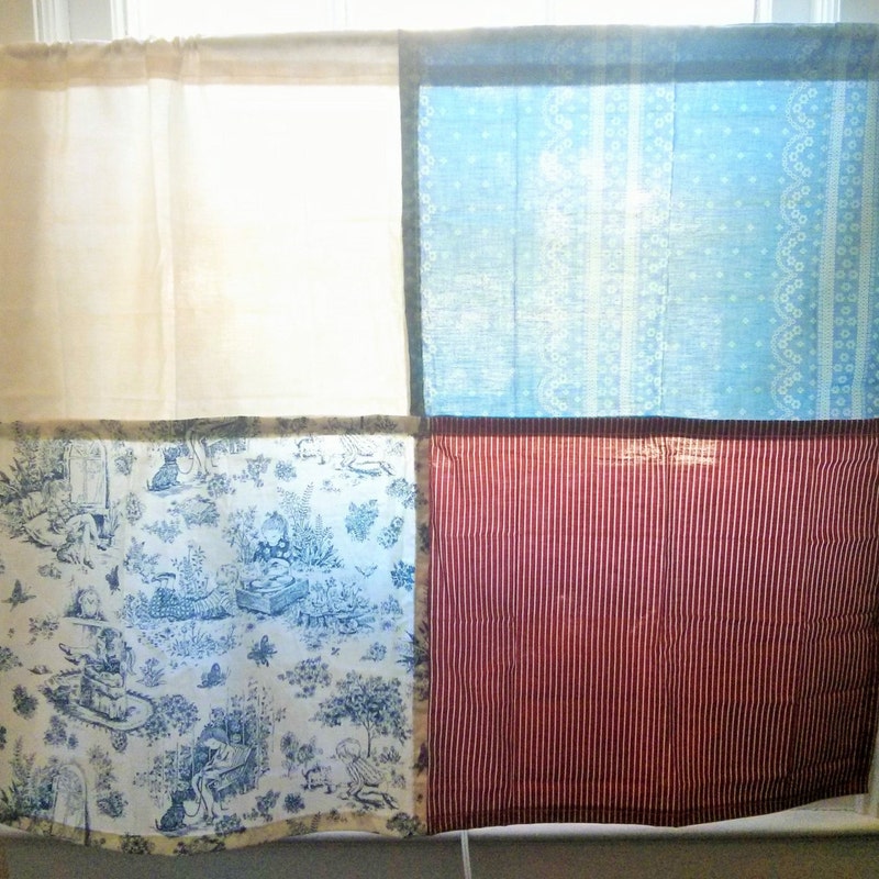 Patchwork Curtain - Etsy