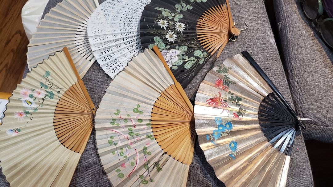 Antique Hand Fan Collection From China and Japan - Etsy