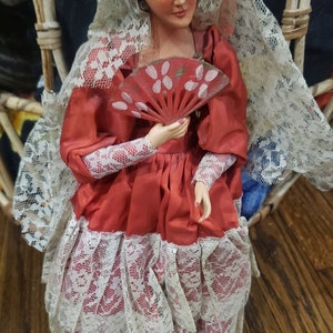 Antique Spanish Doll With Traditional Spanish Clothing Composite Head ...