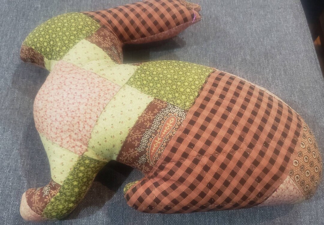 Vintage Patchwork Bunny Pillow - Etsy