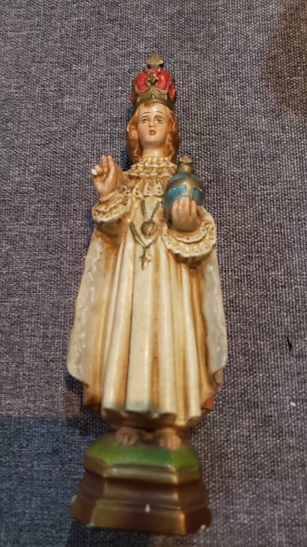 Vintage Infant of Prague Saint Statue - Etsy