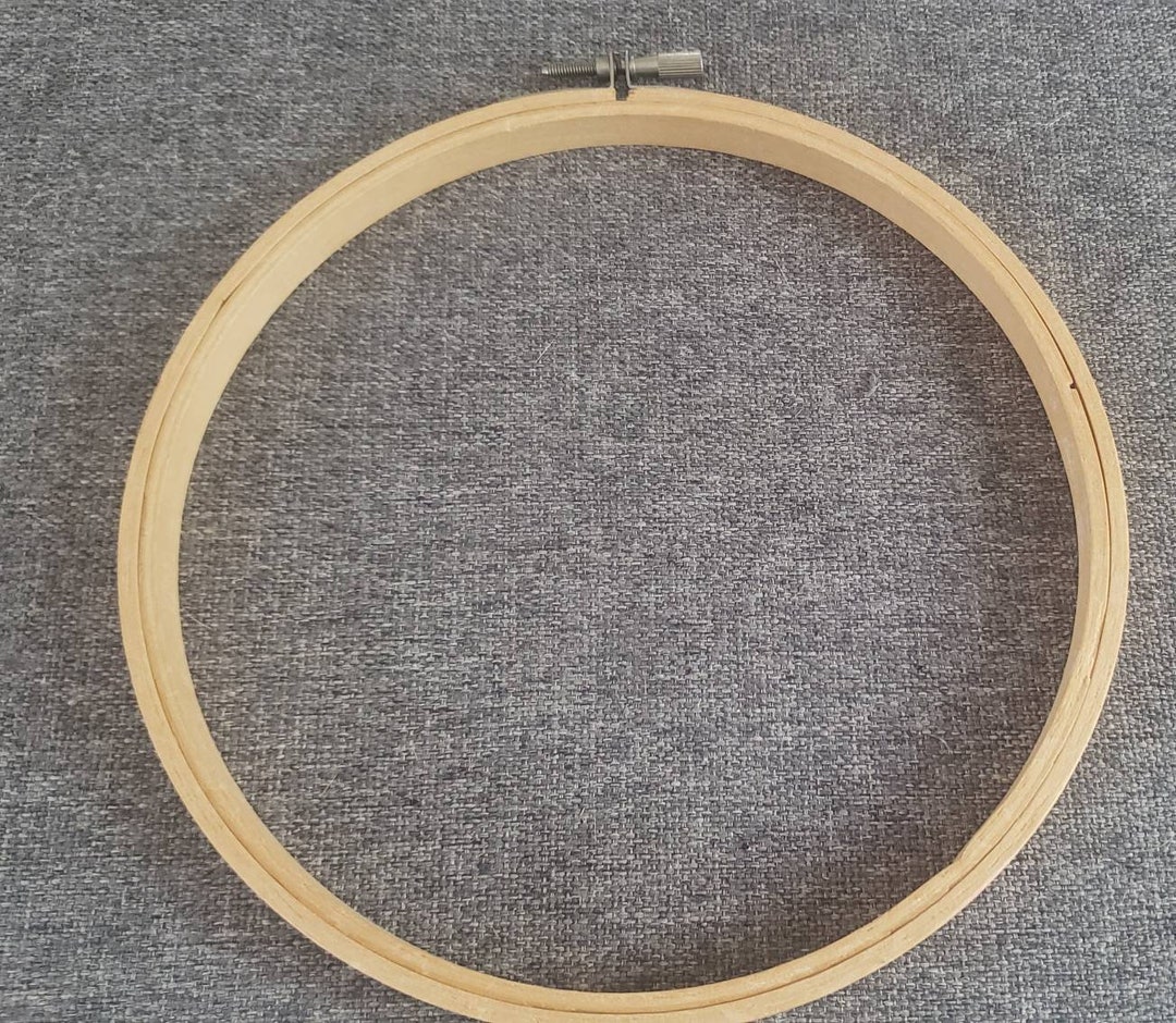 Vintage Large Round Wood Stitch Frame Adjustable - Etsy